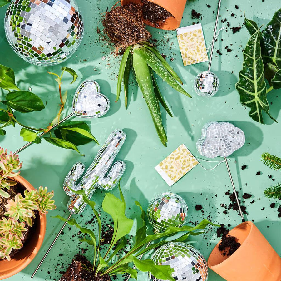 Disco Garden - Disco Ball Plant Stakes - Paloverde Botanicals